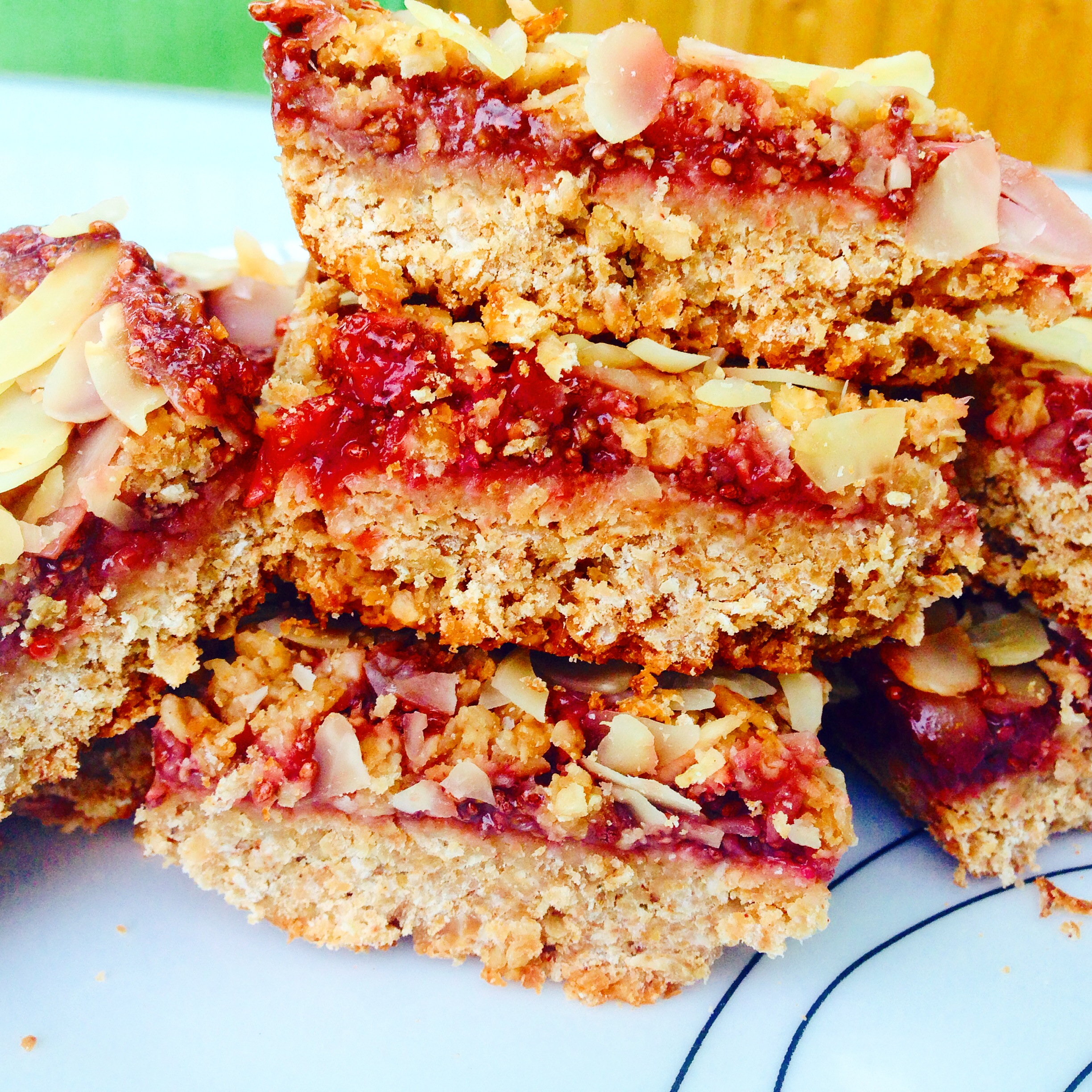 Nutty Slices with Strawberry Chia Jam | Veganuary