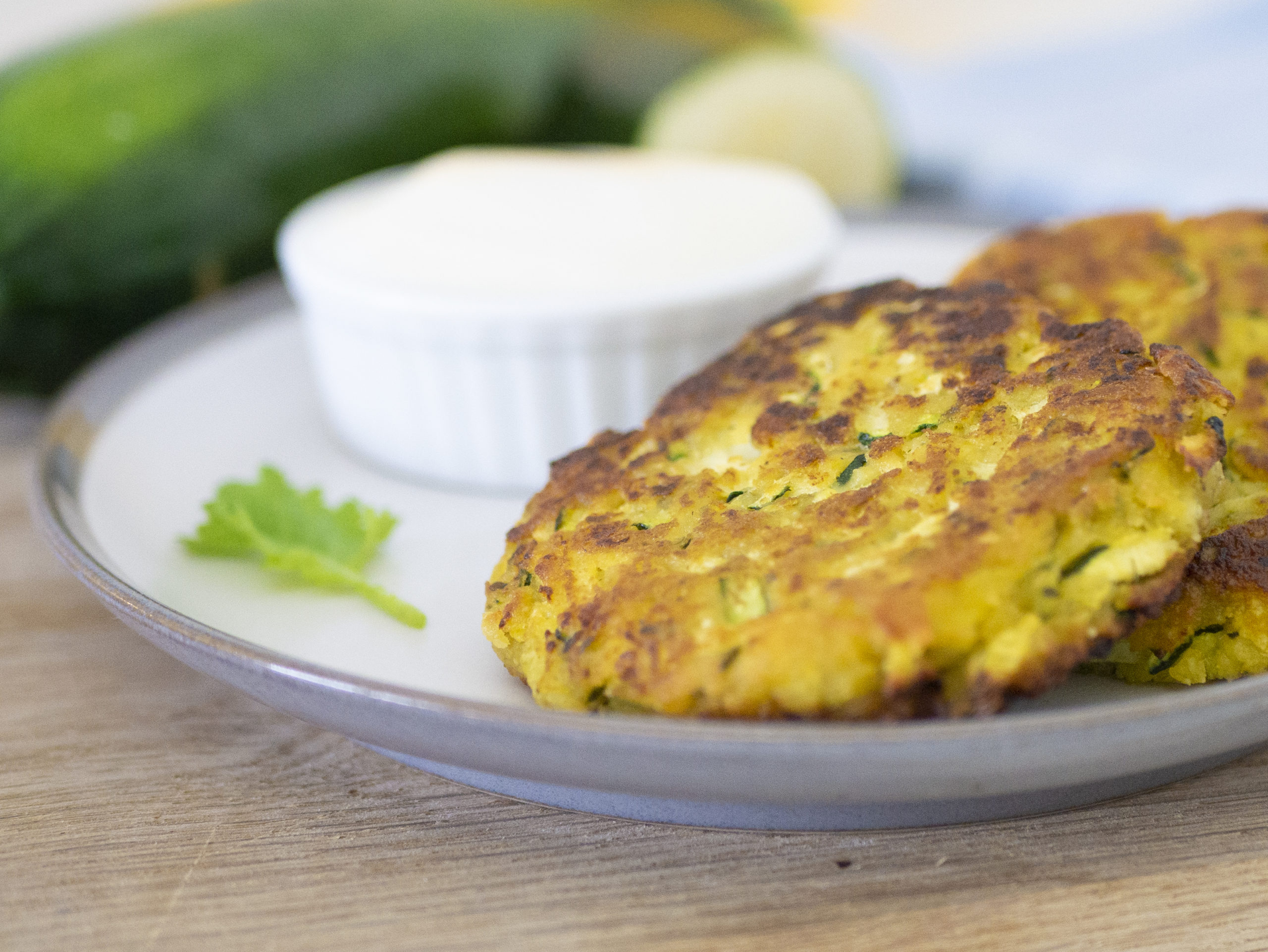 Summery courgette almond patties - Vegan Recipes | Veganuary