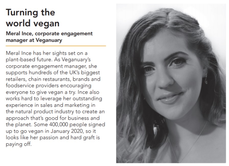 Veganuary’s Meral Ince on Natural Products’ 30 under 30 hot list!