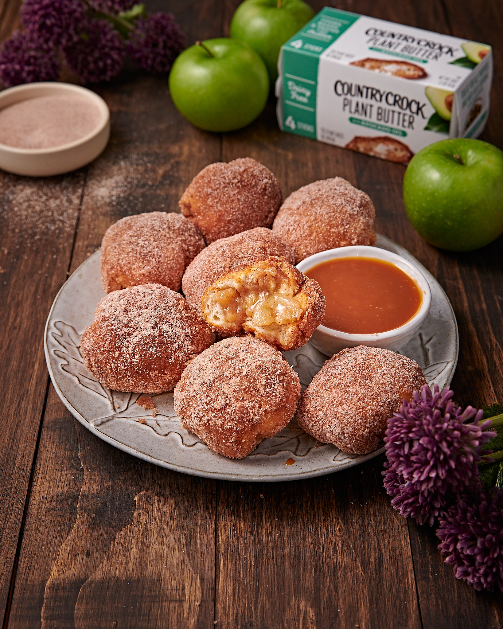 Air Fryer Apple Pie Bombs - Veganuary