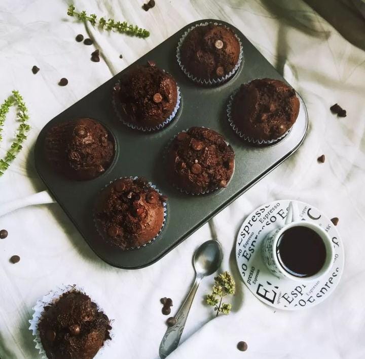 Muffins de chocolate y café - Veganuary