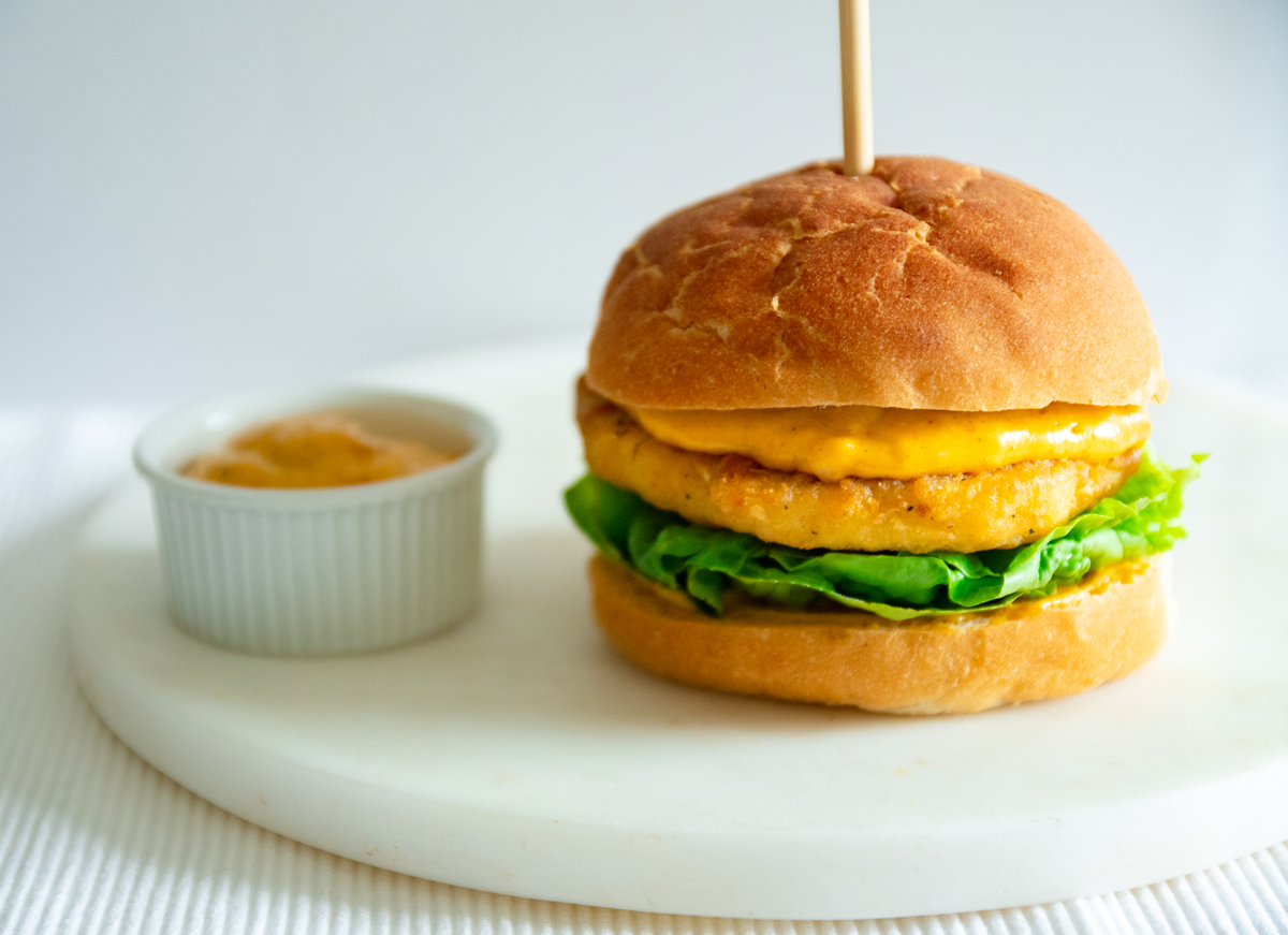 Coronation Chicken Burgers | Vegan Chicken Burgers